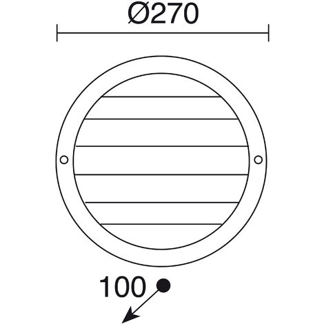 Aplique LASER IP65 E27 42W Gris