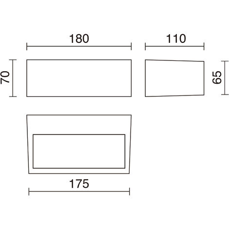 Aplique IONA LED SMD AC 13W 1200lm CRI80 3000K Gris