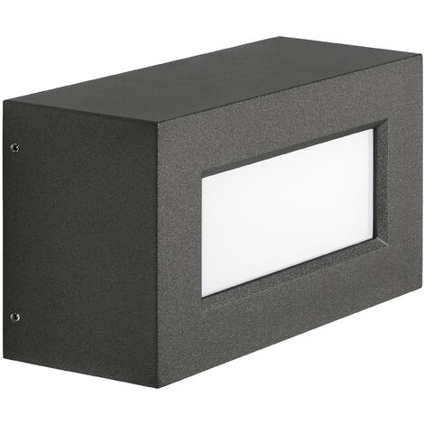 Aplique RECTANGLE IP65 LED SMD AC 13W 1790lm CRI80 3000K Antracita