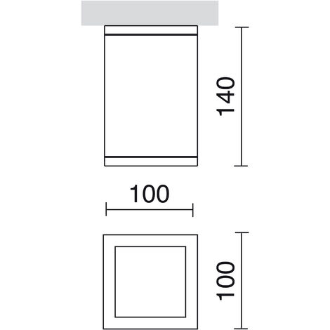 Aplique SETH IP65 GU10 50W Gris