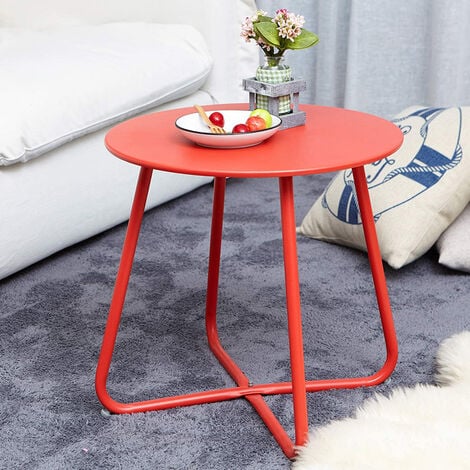 Grand Patio Side Table, Round Metal End Table, Lightweight, Weather ...