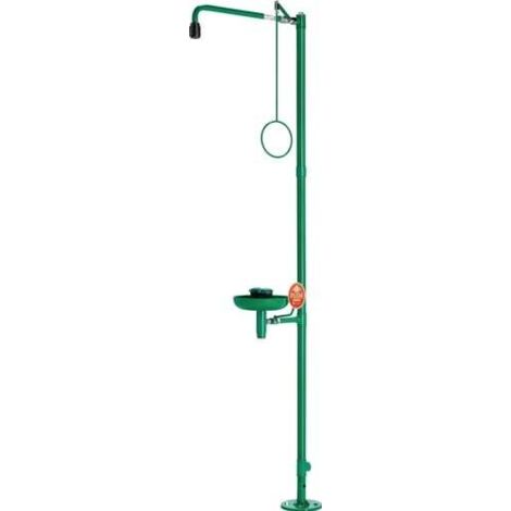 B-SAFETY Notdusche ClassicLine mit Augendusche mit Auffangbecken ...