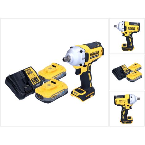 DeWalt DCF 892 H2 Akku Schlagschrauber 18 V 812 Nm 1/2" Brushless + 2x Powerstack Akku 5,0 Ah ...