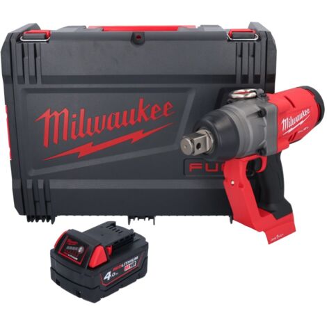 Milwaukee M18 ONEFHIWF1-401X Akku Schlagschrauber 18 V 2033 Nm 1″ Brushless + 1x Akku 4,0 Ah ...