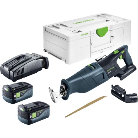 Festool RSC 18 EB-Basic Akku Säbelsäge 18 V Brushless + 2x Akku 5,0 Ah ...