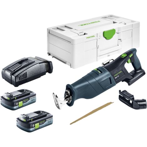 Festool RSC 18 EB-Basic Akku Säbelsäge 18 V Brushless + 2x Akku 4,0 Ah ...