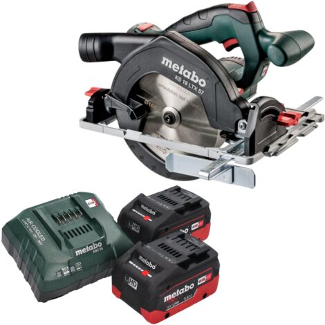 Metabo KS 18 LTX 57 Akku Handkreissäge 18 V 165 mm + 2x LiHD Akku 5,5 ...