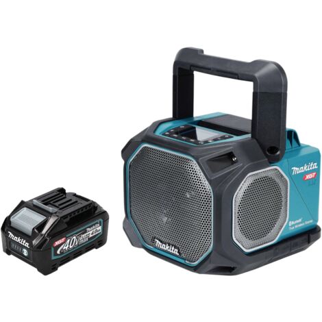 Makita MR 014 GM1 Lautsprecher 14,4 / 18 / 40 V AC/DC Bluetooth Mikrofon + 1x Akku 4,0 Ah - ohne ...