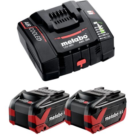 Metabo Basis Set 2x LiHDX Akkupack 18 V 8,0 Ah Akku ( 2x 624975000 ...