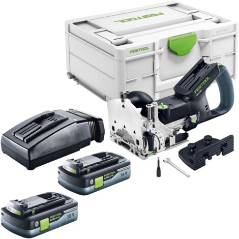 Festool DFC 500 E-Basic Akku Dübelfräse DOMINO 18 V 4 - 10 mm + 2x Akku ...