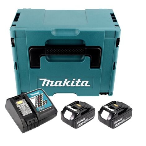 Makita Power Source Kit Li 18V mit 2x BL1860B Akku 6,0Ah + DC18RC Ladegerät ( 199480-6 ) + Makpac