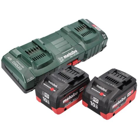 Metabo 18 V Basis Set 2x Akku 10,0 Ah LIHD + ASC 145 DUO ...