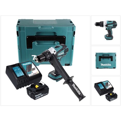 Makita DDF 458 RG1J Akku Bohrschrauber 18 V 91 Nm + 1x Akku 6,0 Ah + Ladegerät + Makpac