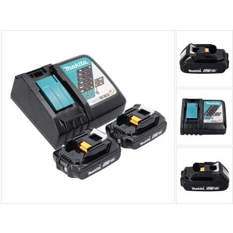 Makita Power Source Kit 18 V mit 2x BL 1820 B Akku 2,0 Ah ( 2x 197254-9 ) + DC 18 RC Ladegerät ...