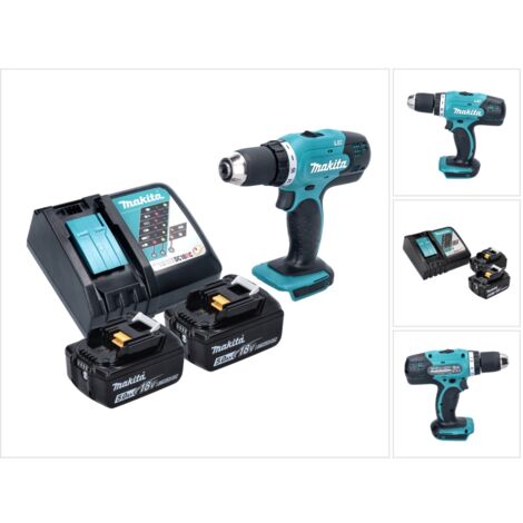 Makita DDF 453 RT Akku Bohrschrauber 18 V 42 Nm + 2x Akku 5,0 Ah + Ladegerät