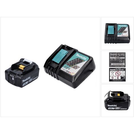 Makita Power Source Kit 18 V ( 191A24-4 ) mit 1x BL 1830 B Akku 3,0 Ah + DC 18 RC Ladegerät