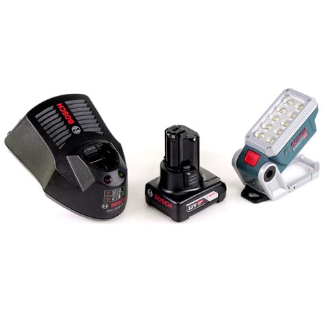 Bosch Akku Lampe GLI 12V-330 DeciLED + 1x 6,0 Ah Akku + Ladegerät