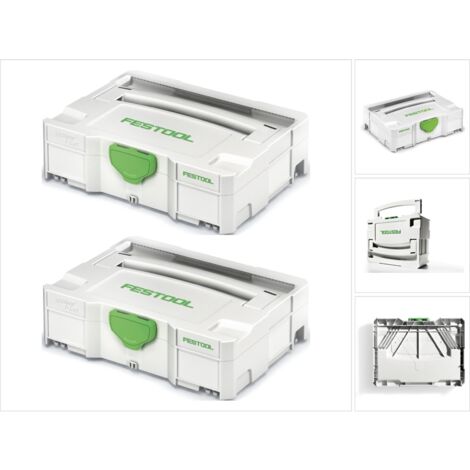 Festool 2 x Systainer T-LOC SYS 1 TL Werkzeug Koffer lichtgrau ...