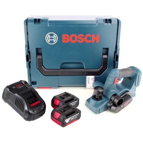 Bosch GHO 18 V-LI Akku Hobel 18V + 2x Akku 3,0Ah + Ladegerät + L-Boxx