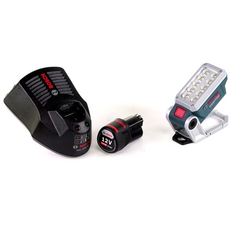 Bosch Akku Lampe GLI 12V-330 DeciLED + 1 x 3,0 Ah Akku + Ladegerät