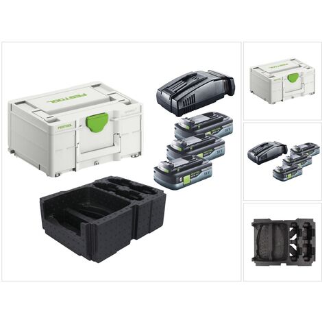 Festool Energie Set 3x BP 18 Li 4,0 Ah HPC-ASI Akkupack 18V 4,0 Ah ...