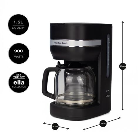 Hamilton Beach Filter Coffee Machine Ella 1.5L 900W