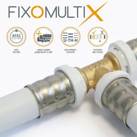 Raccord té mâle multicouche à sertir 20/27 - Ø26-3/4” - 30341-26-20 - Fixoconnect - Ayor