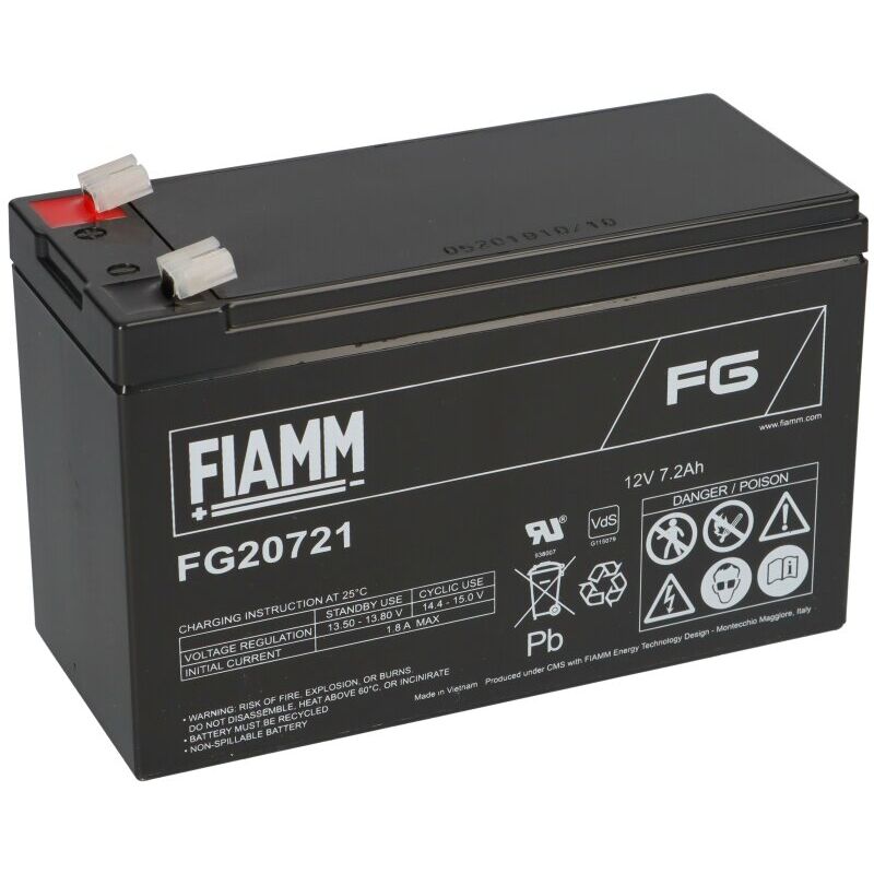 Batteria al piombo ermetica 12V 7,2Ah - Fiamm FG20721