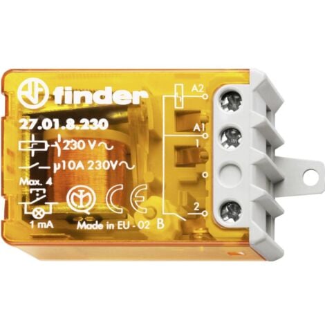 Relè passo-passo, elettromeccanico ad impulsi, 110 Vac, 1 contatto NO, 10A, serie 27 - Finder 27 ...