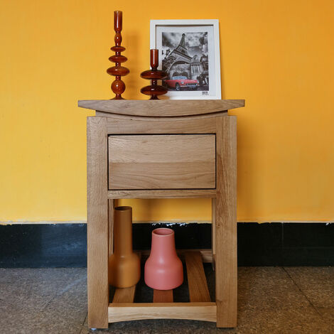 3 Drawer Bedside Table Oak Veneer Bedside Tables - Type A