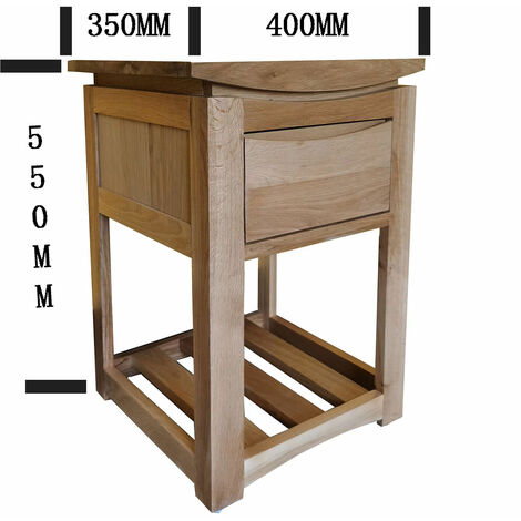 3 Drawer Bedside Table Oak Veneer Bedside Tables - Type A