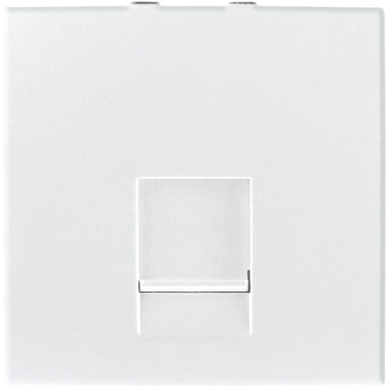 Prise RJ45 Cat 6 - 1 module - ABS blanc - 45x45mm - BIURO