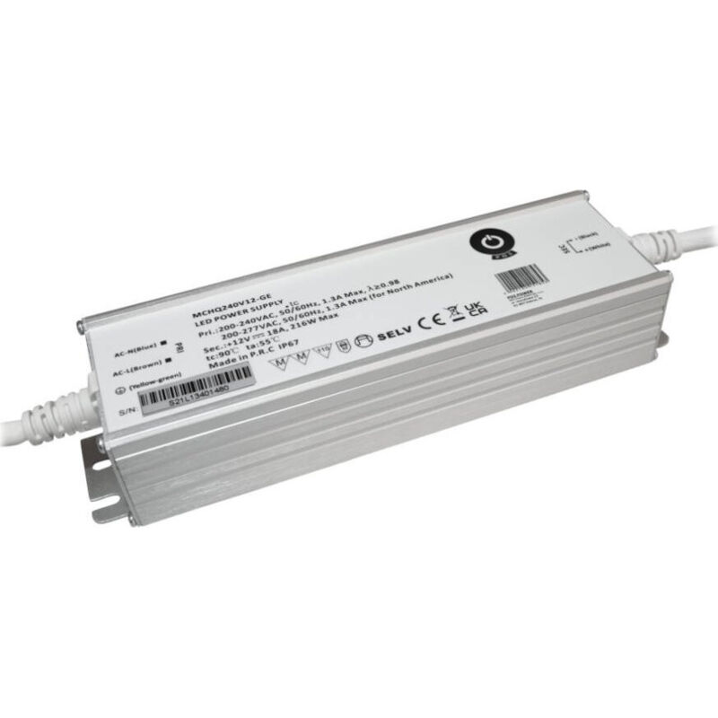 Alimentation LED 240W 24V IP67 – Boîtier métal à PFC actif pour usage ...