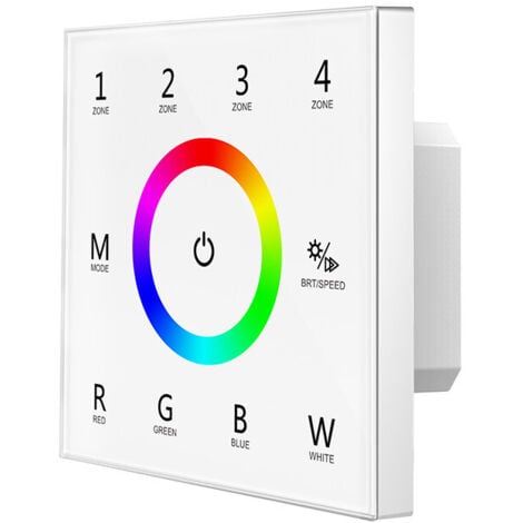 LED RGBW DMX Controller + Remote - Blanc Dimmable AC85265V IP20 ...