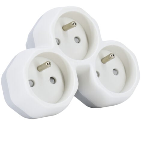 Bloc multiprise triangle CLUSTER - 3 prises - 16A - 3500W max - IP20