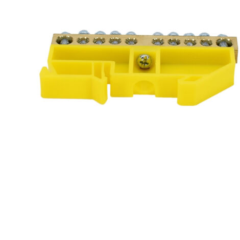 Bornier sur rail DIN - Connexion 6x9 - Jaune - Installation facile ...