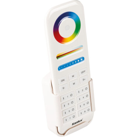 Télécommande LED 8 zones – RGBW CCT – Portée 30m – Blanc – Kanlux