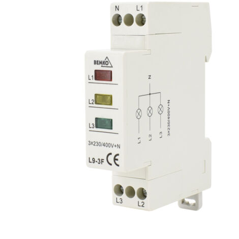 Témoin lumineux CONTROL LIGHT L9 - 3 phases - 0,6W - IP20 - Rouge ...