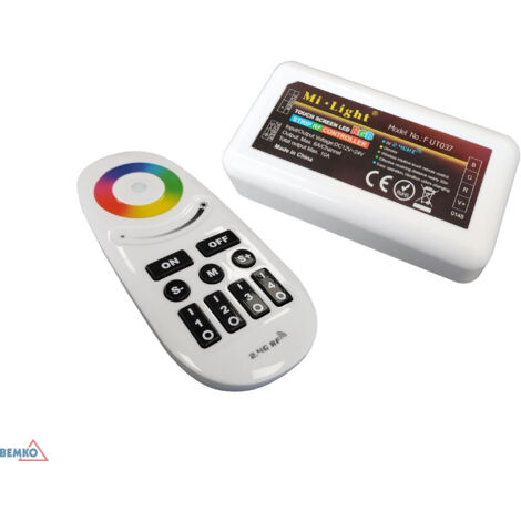 Contrôleur LED RGBW - Télécommande RF 2.4G - 12-24V DC - 10A - Multicolore