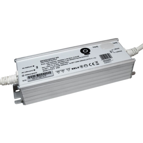 Alimentation LED 150W 24V IP65 – Boîtier plat à PFC pour usage ...