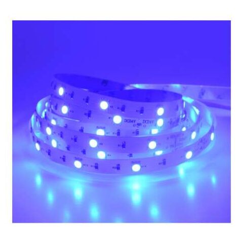 BANDE LED BLEU 5 M 30 LEDS 7.2 W / M IP20 24V