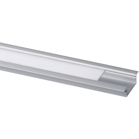 Profilé LED encastrable - Aluminium anodisé - 1m - Lot de 10