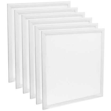 Lot de 6 Dalles LED 40W 600x600 4800lm - Blanc du Jour 6000K
