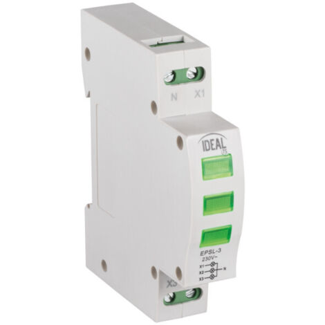 Indicateur de tension rail TH35 – 230V AC – 1 module – Blanc – Kanlux
