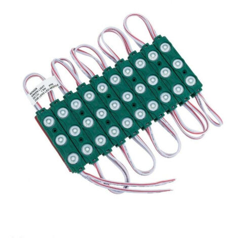 20 Modules LED étanche IP65 1,5W DC12V - Vert