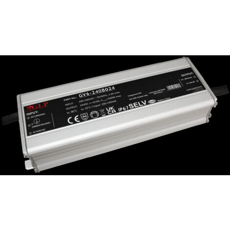 Alimentation LED DC24V 240W étanche IP67 GLP