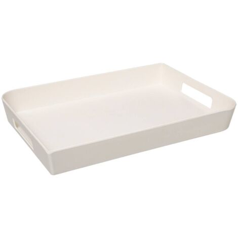 Plateau mélamine blanc 35x25cm collection 'blanc kitchen'