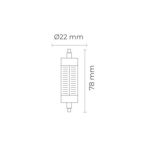 Ampoule LED R7S 6W 78mm 220V éq. 40W 700lm - Blanc du Jour 6000K