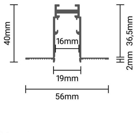 Système de Rail Triphasé R15B Intégré - Noir