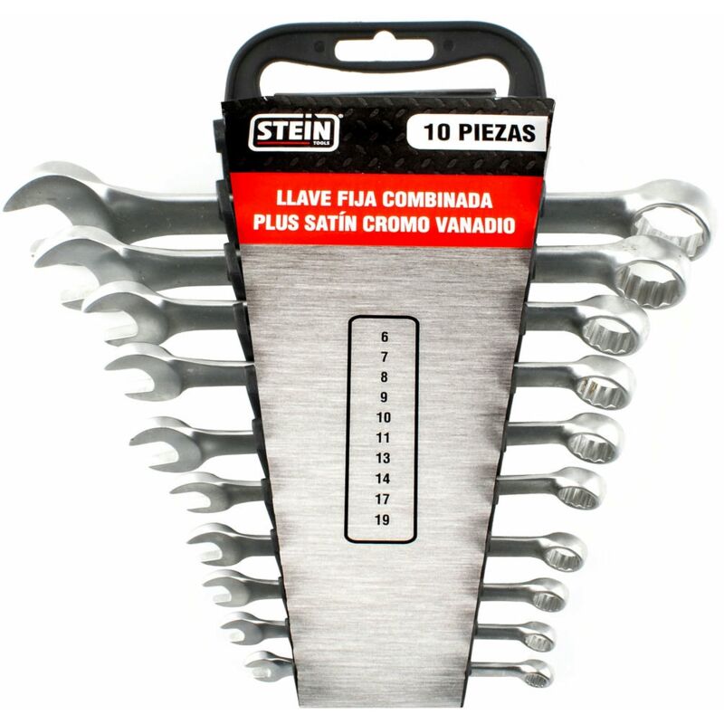 Juego de Llaves Fijas Combinadas Stein Satinadas de 10 Piezas